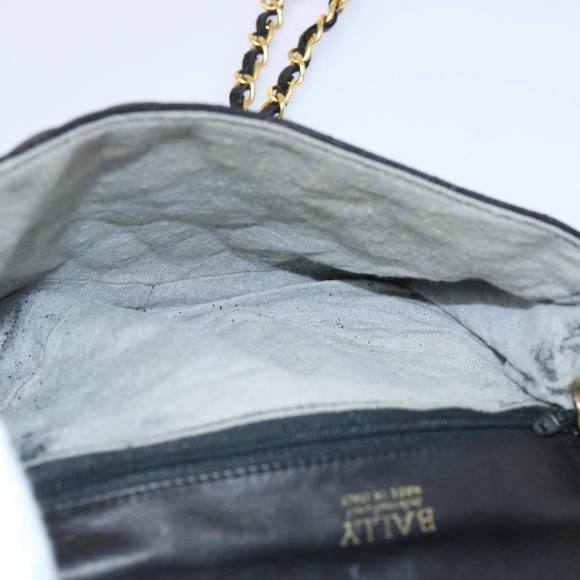 Bally | Bags | Bally Quilted Shoulder Bag Leather Navy Auth Bs1762 ...